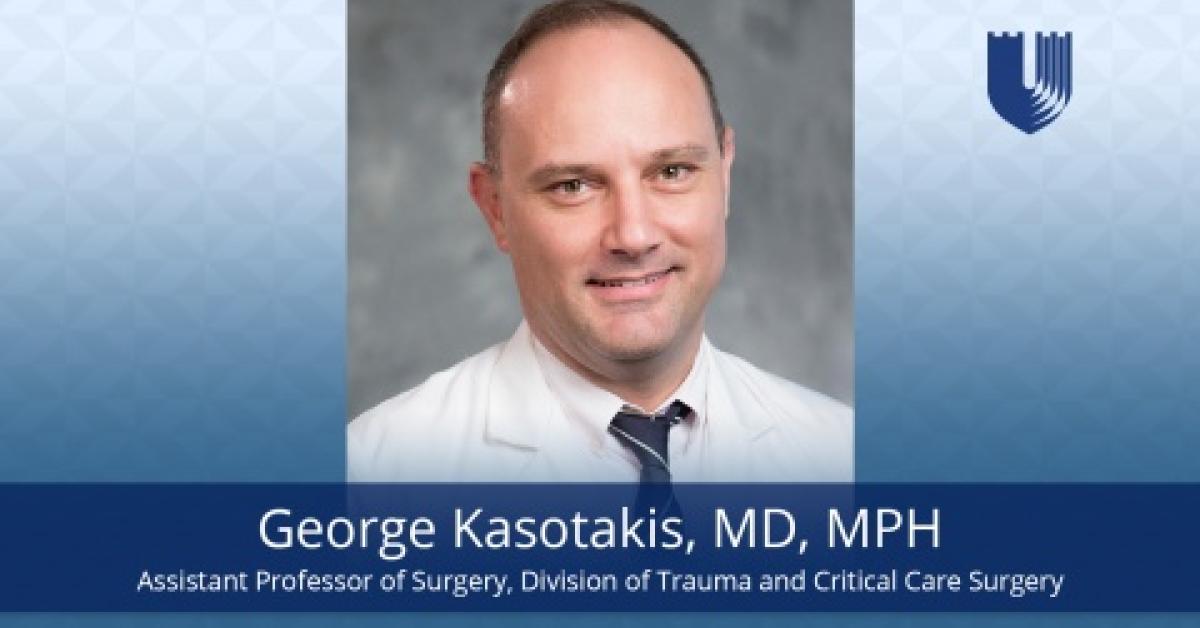 Dr. George Kasotakis Receives Scholarship for Leadership Development ...